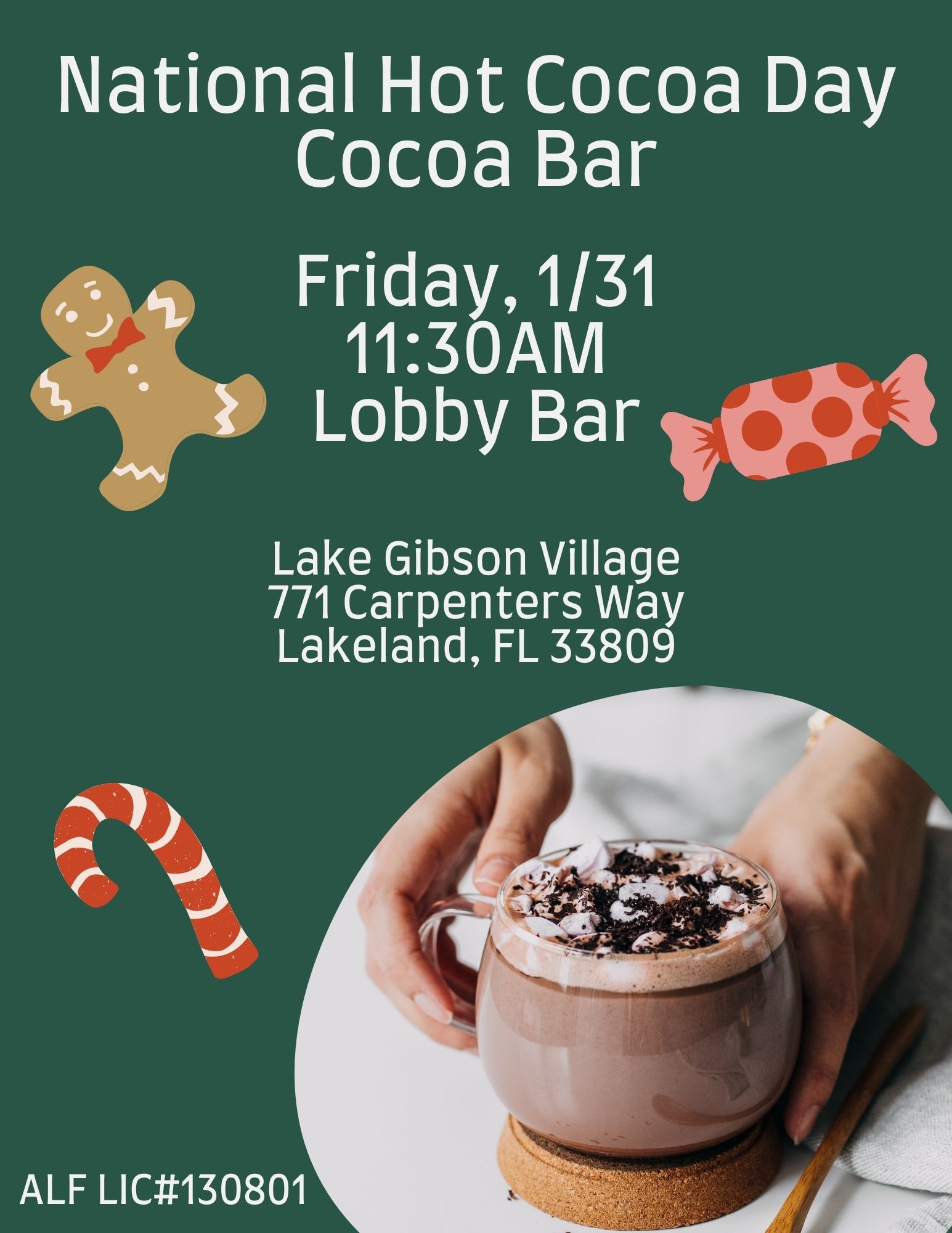 National Hot Cocoa Day Extreme Hot Cocoa Bar! - Lake Gibson Village