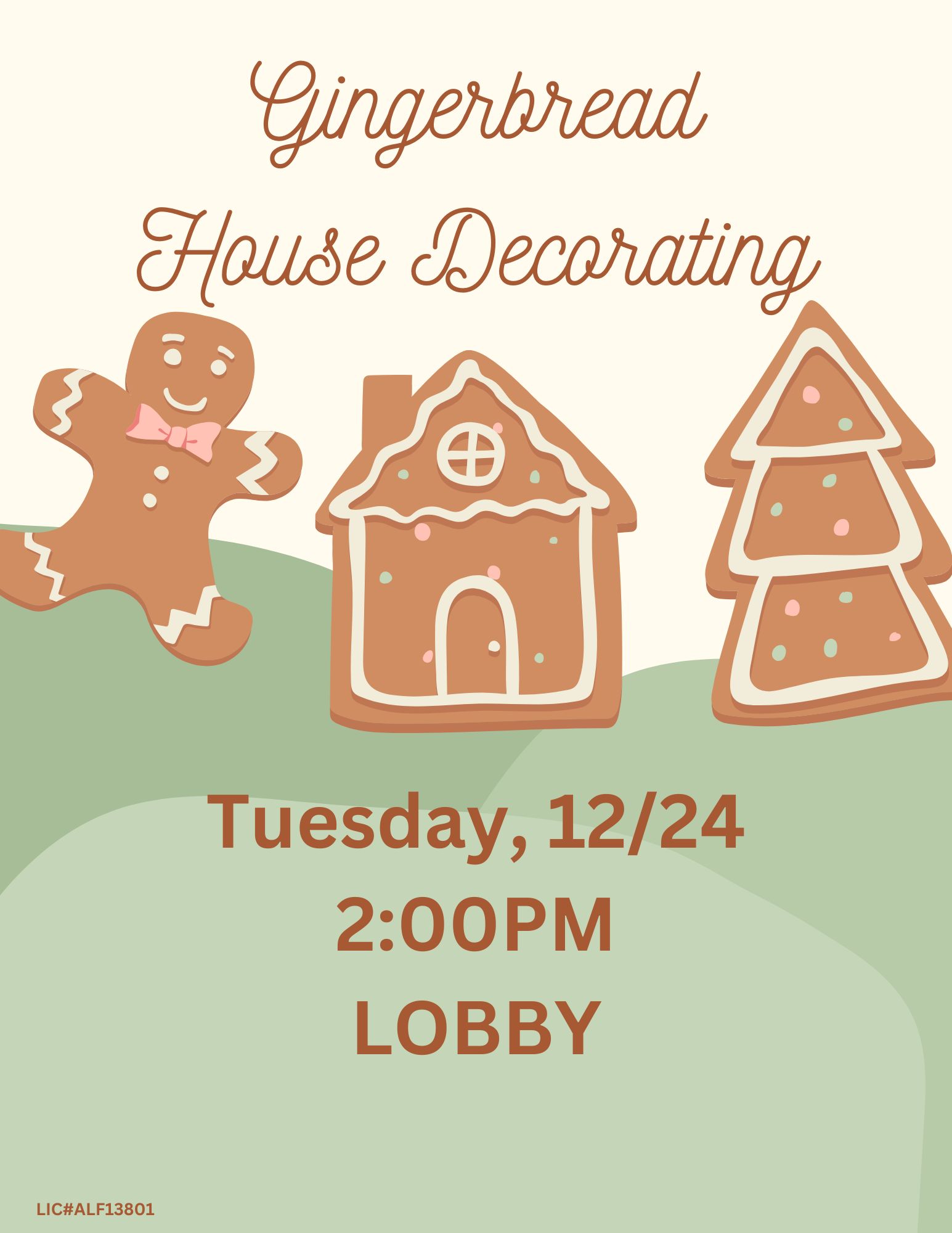 Gingerbread House Decorating - Lake Gibson Village