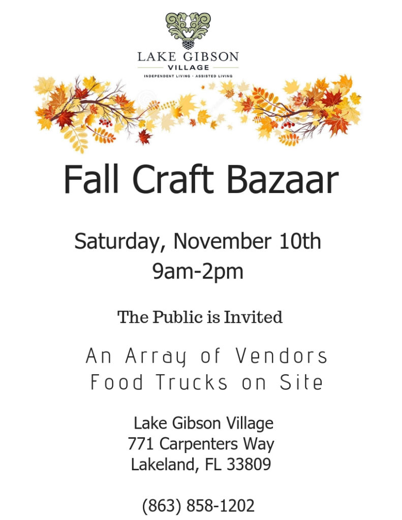 Fall Craft Bazaar - Lake Gibson Village
